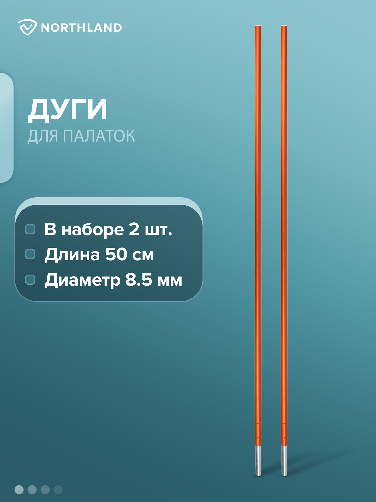 Дуги для палатки Northland, 8,5 мм