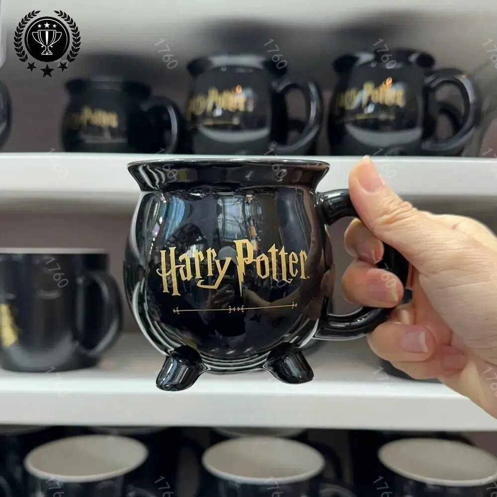 Кружка Harry Potter, 350 мл, керамическая, в форме котла, 1 шт.