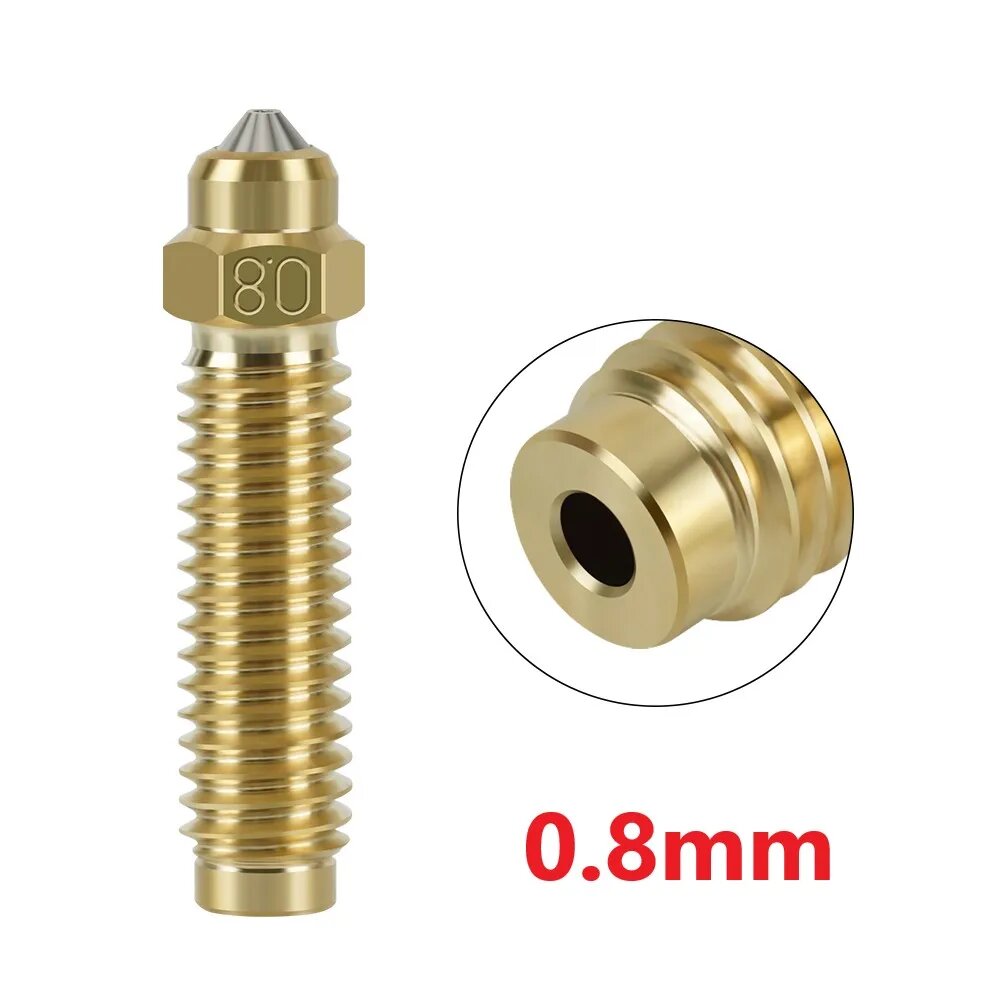 Насадка для форсунки Elegoo Carbon, Brass 0.8mm, 2шт
