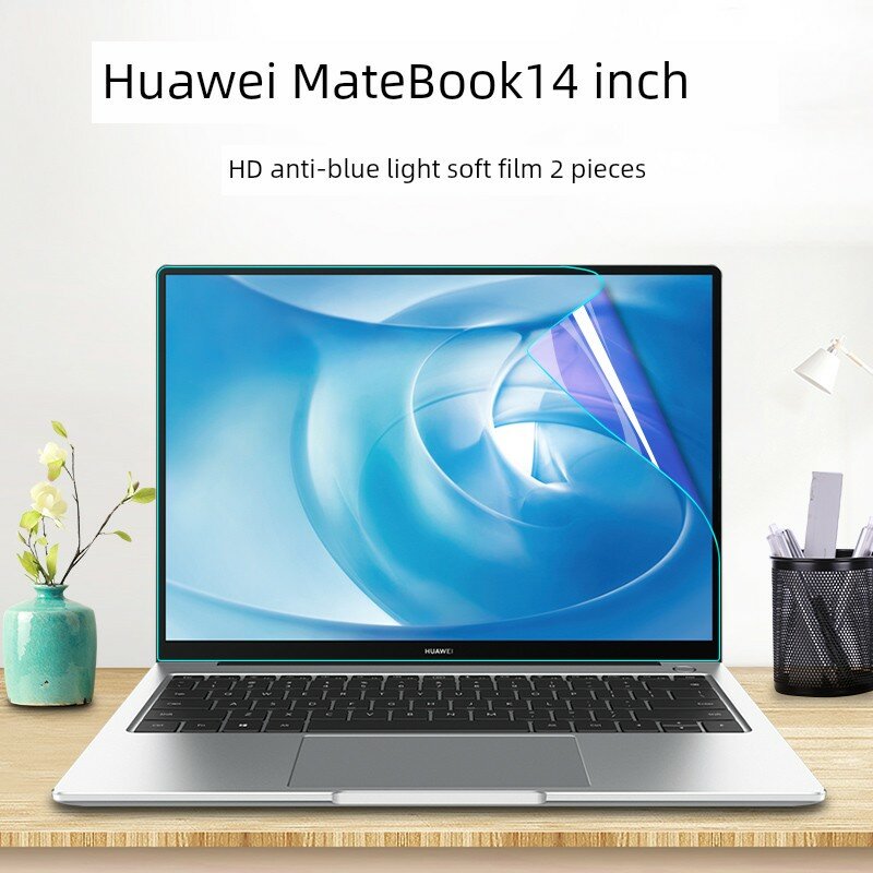 2 шт. Стекло для ноутбука Huawei MateBook 14 дюймов (2020-2021/Райзен) с защитой от синего света и статическим