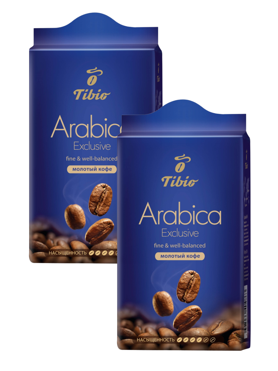 Кофе молотый Tchibo Exclusive, 2 пачки по 250 г
