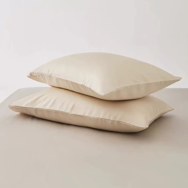 Летняя подушка Tencel комплект из двух, 48x74 см, шампанское золото, дышащая льняная ткань для постельного белья