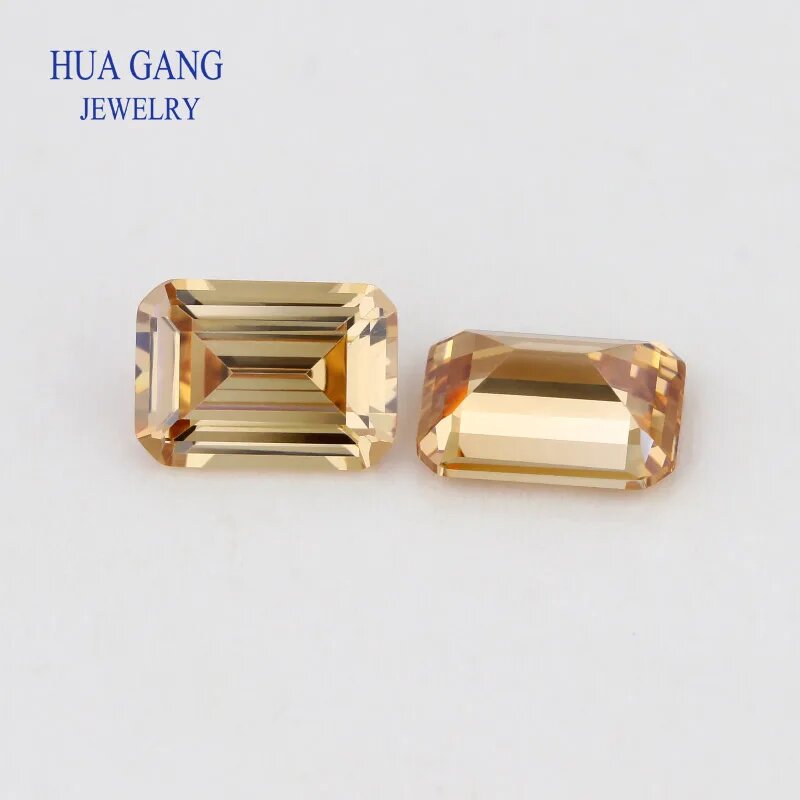 Бусины Champagne, кубический цирконий 10x14mm-5pcs