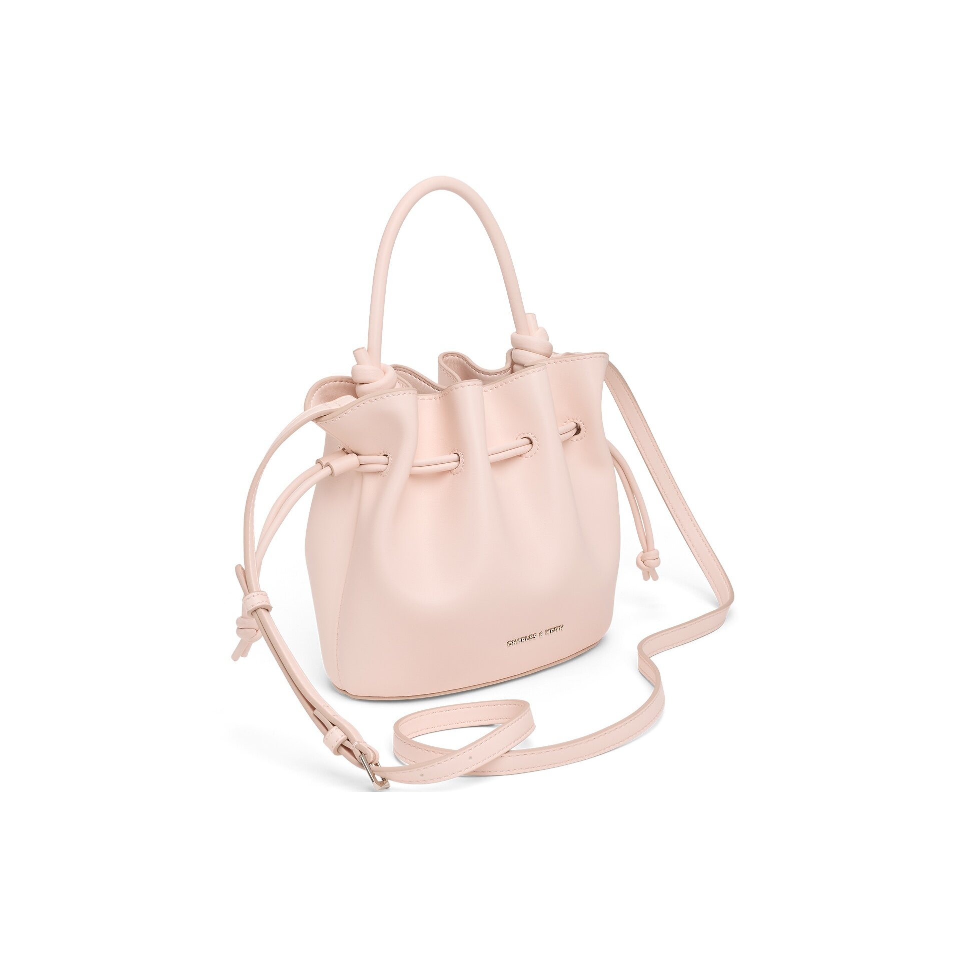 Сумка CHARLES & KEITH, фактура рельефная, светло-розовый — фото 1