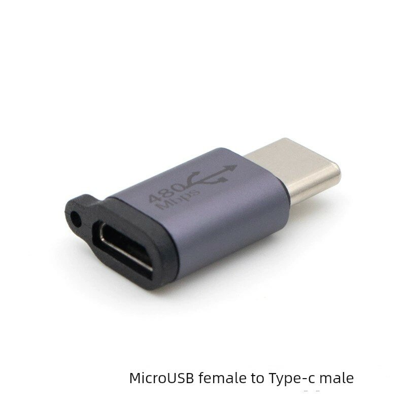 Адаптер Micro USB женский к Type-C мужской, прямой для автомобильной камеры и мобильного зарядного устройства