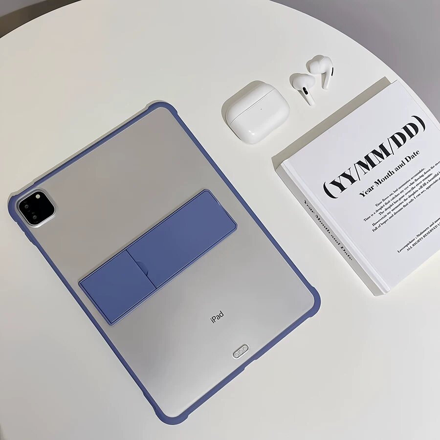 Складная клеящаяся стойка для планшетов iPad, Kindle, Huawei, Xiaomi, Lenovo - фиолетовая, регулируемая в ландшафтном и