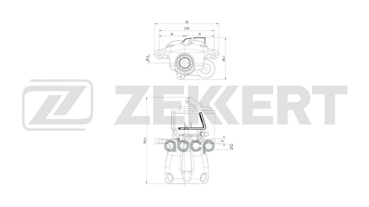 Тормозной суппорт задний левый с электромотором VW Passat VI 07- Zekkert арт. bs-8304