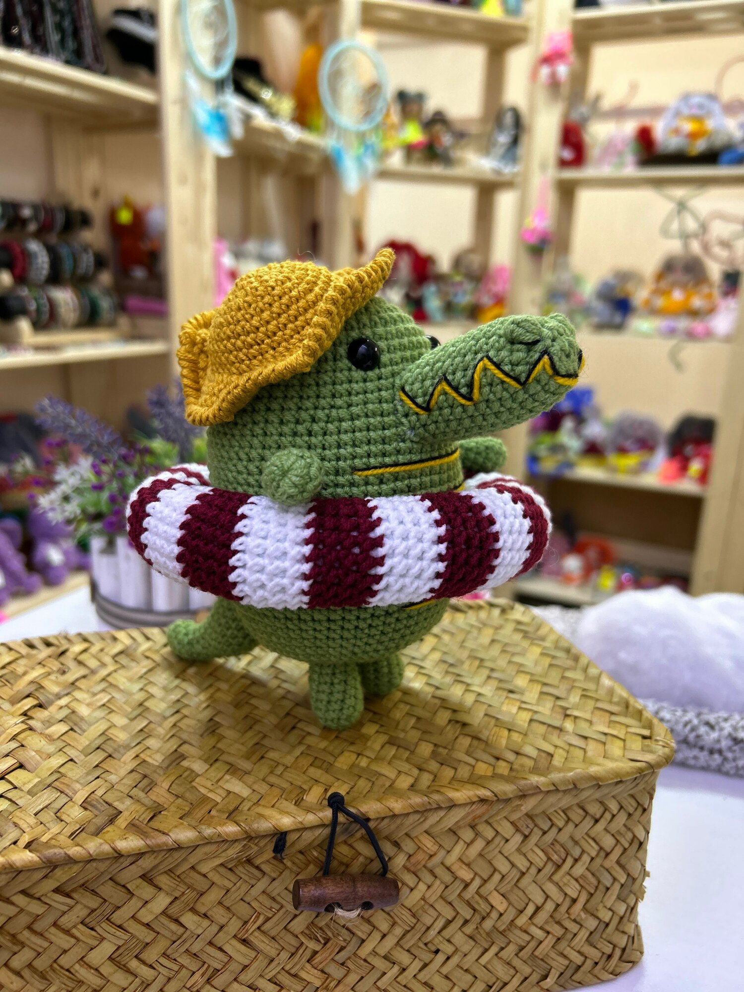 Мягкая игрушка крокодил. Вязаная игрушка ручной работы