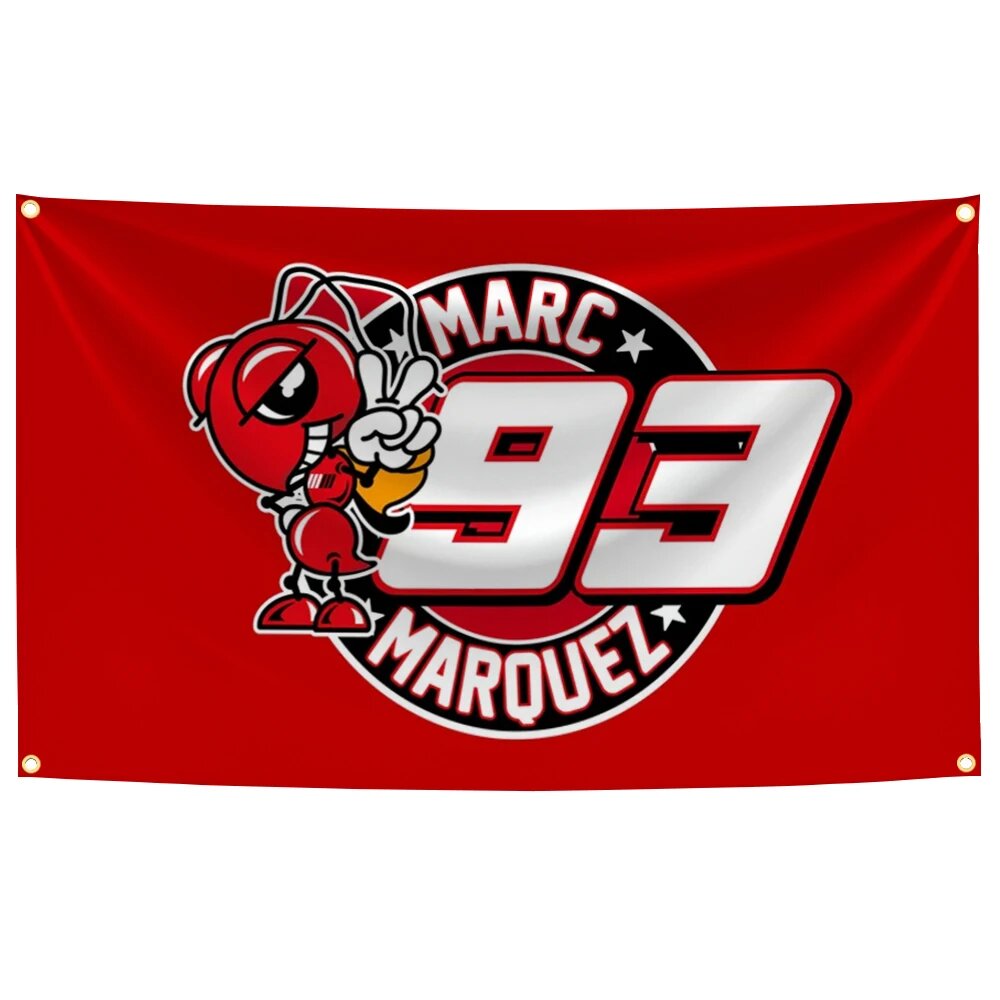 Баннер Marc Marquez, красный, 60x90 см, 4 уголка
