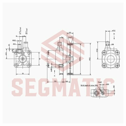 Насос гур volvo s60 i 2000-2010 volvo s80 i 1998-2006 volvo v70 i 1997-2007 volvo c70 i 1997-2005 Segmatic SG30024018