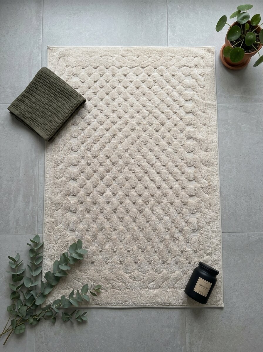 Коврик для ванной и туалетаNatali's Carpets песочный 80х120 см Турция