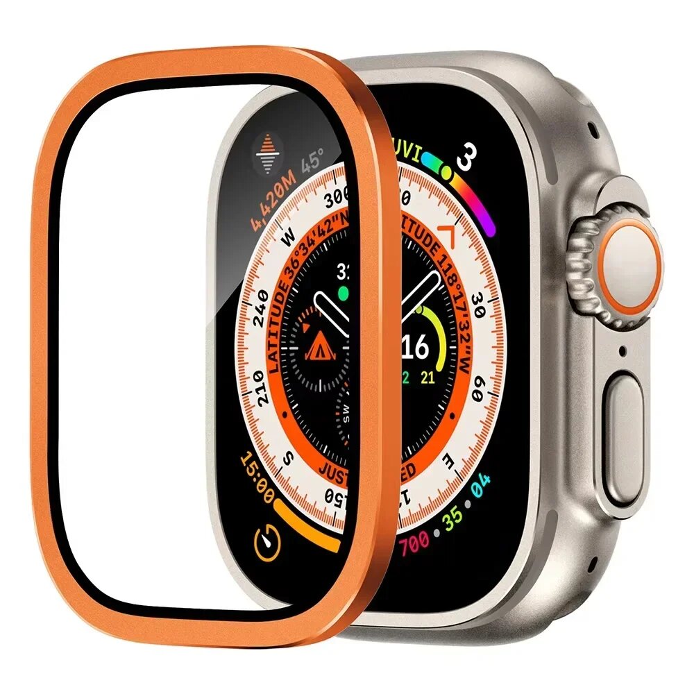 Защитная рамка для Apple Watch Ultra 1/2/3 BAPPSUS For Apple ultra, Orange