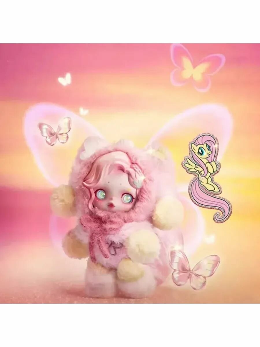 Коллекционная POP MART SKULLPANDA My Little Pony Series Plush Doll Pendant