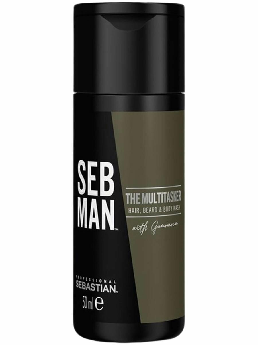 SEB MAN Мужской шампунь для волос, бороды и тела 3 в 1 The Multi-Tasker, 50 мл Sebastian Professional