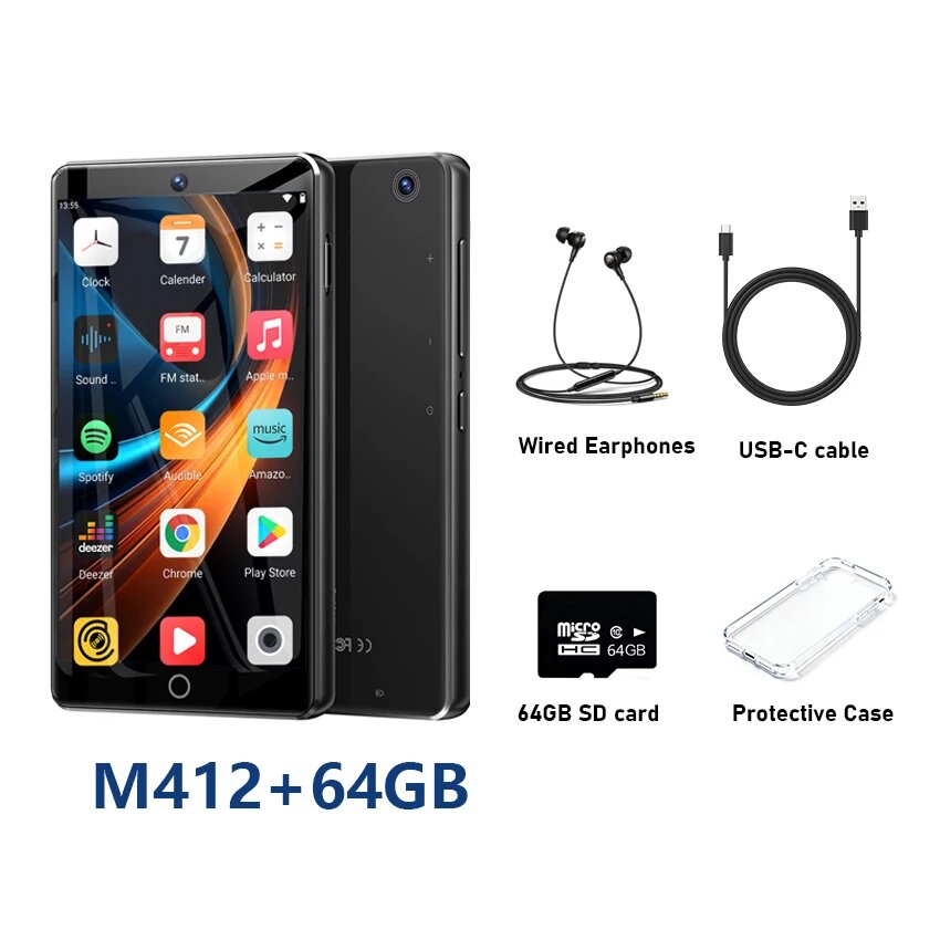 Leyuee M412+ 64GB MP3-плеер, черный