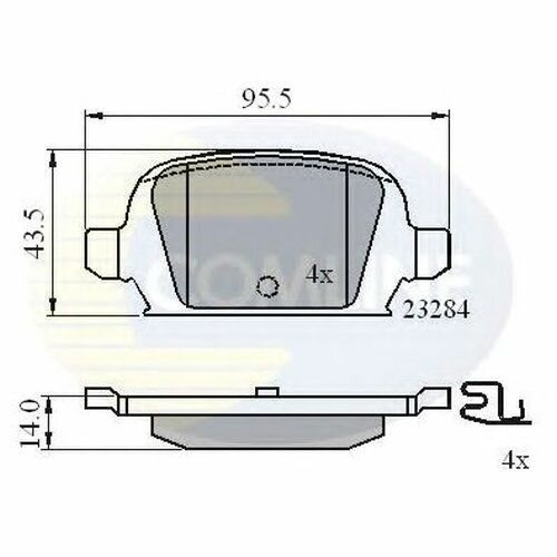 Колодки тормозные Comline CBP31135 для Fiat Punto; Opel Combo, Corsa, Tigra