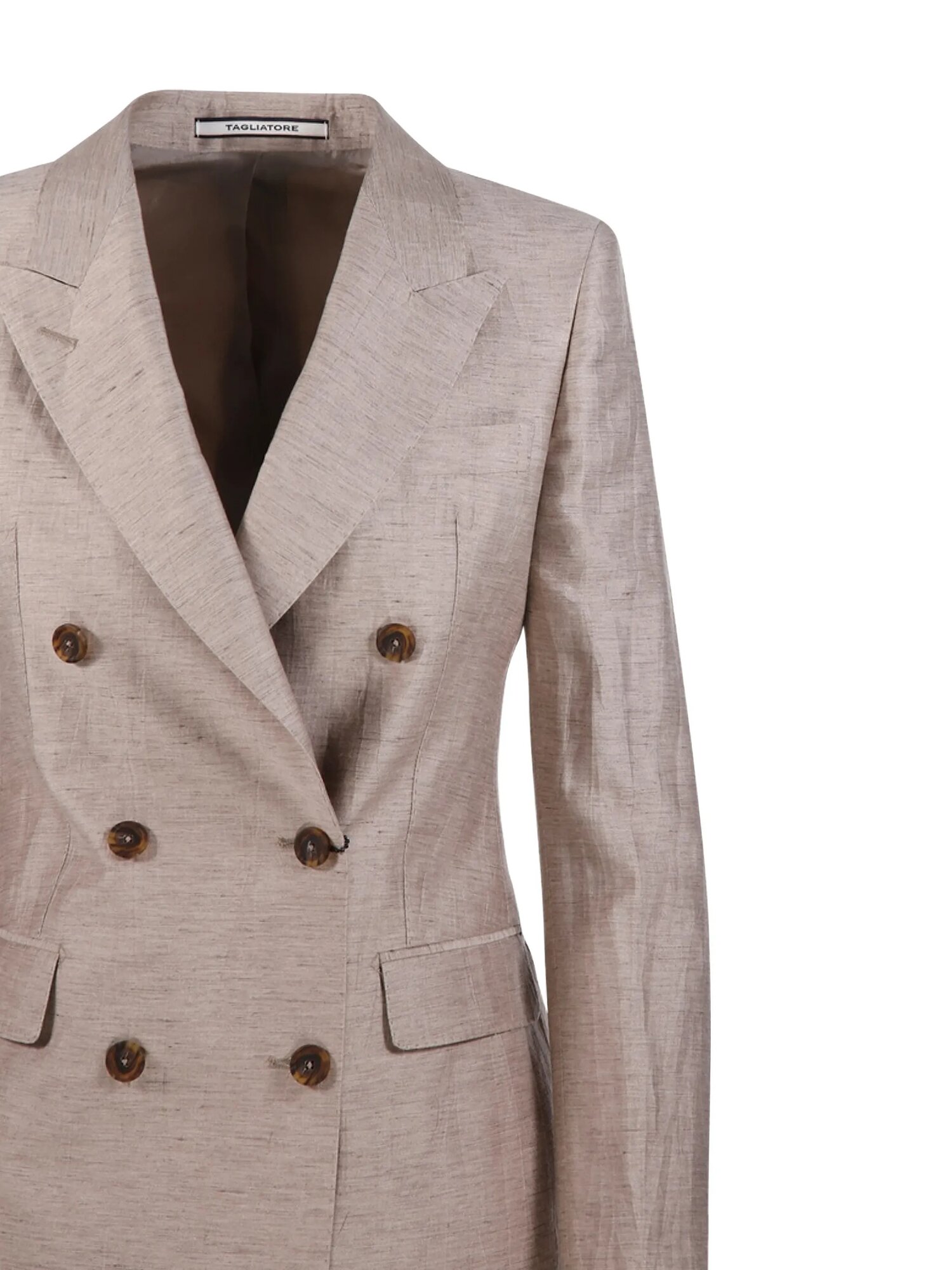 Куртка Tagliatore Double-breasted slub-texture suit, размер 44, разноцветный — фото 1