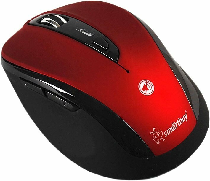 Мышка беспроводная SmartBuy компьютерная SBM-612AG-R/K0
