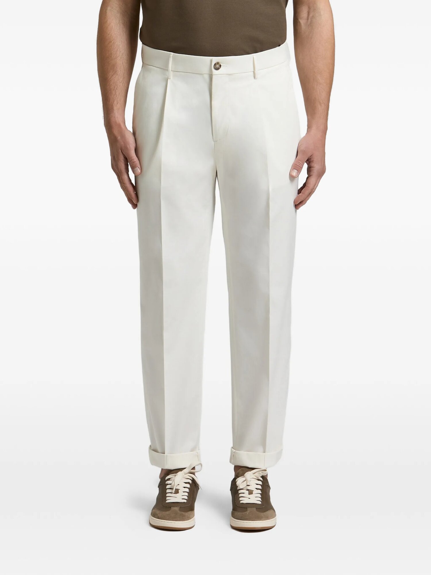 Брюки Pleated turn-up trousers