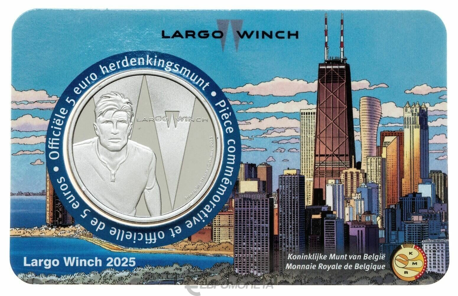 Бельгия 5 евро, 2025 Ларго Винч UNC