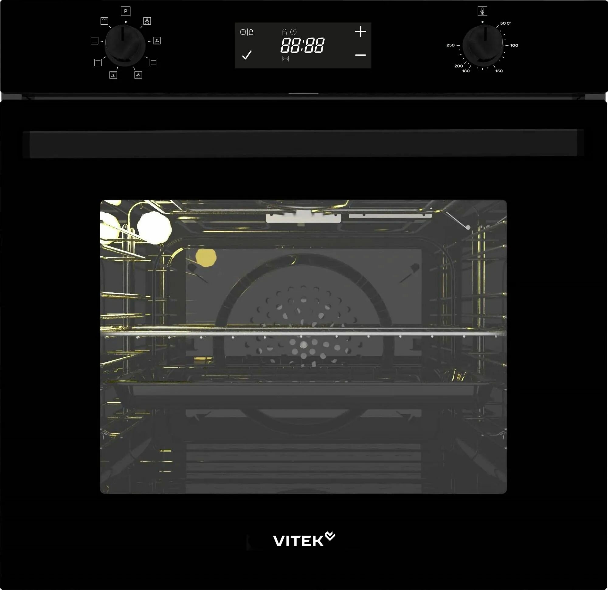 Духовой шкаф Электрический Vitek VEO 6480 BG стекло черное. Товар уцененный