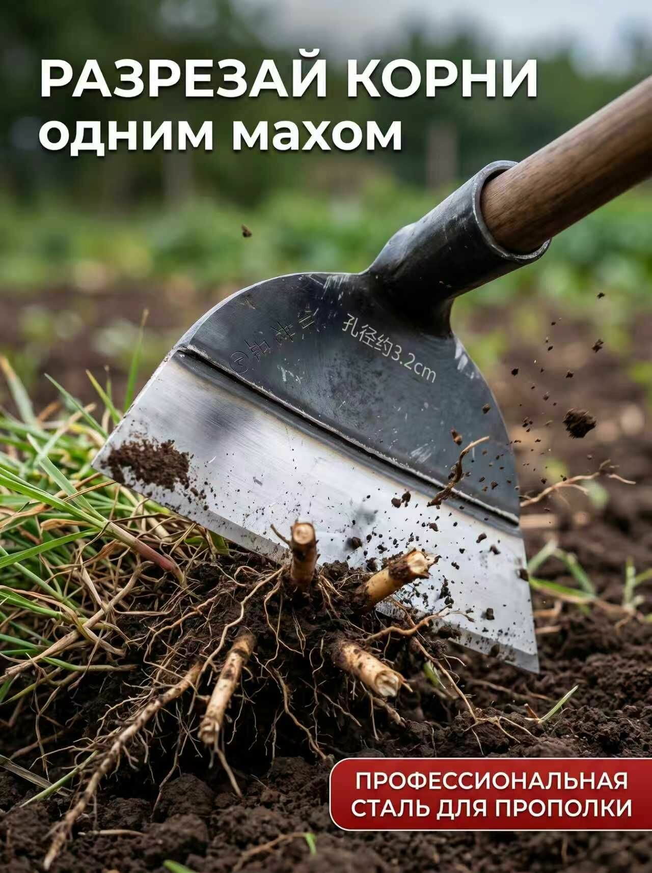 Тяпка, рукоятьСталь, 23 см