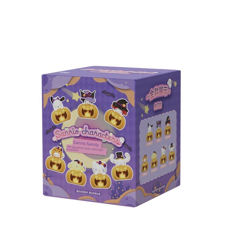 Оригинальный набор MINISO Sanrio Blind Box: фигурка-ночник «Озорная тыква», подарок на Хэллоуин, украшение 1 случайная