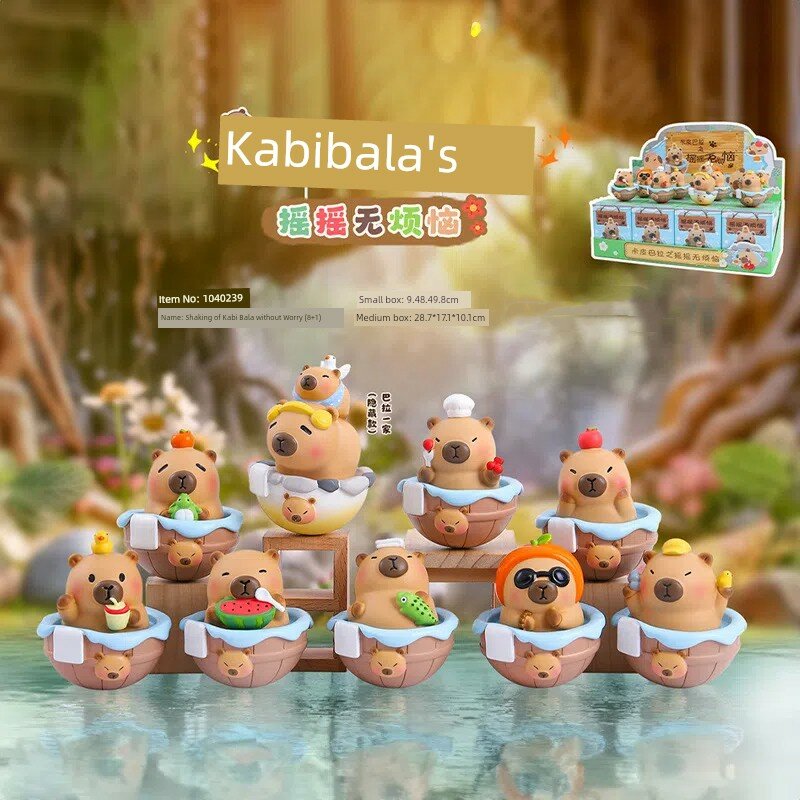 Оригинальная коллекционная фигурка дельфина-сюрприз (капибара), снимающая стресс, в виде куклы-чайника с молоком,