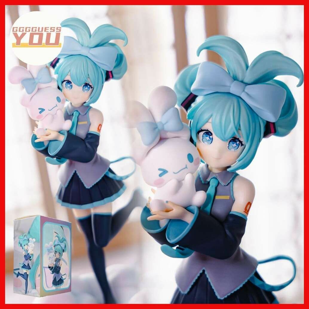 Аниме-фигурка Кролик Хацунэ Мику Юкине Снежинка, мерцающий снежок 14cm