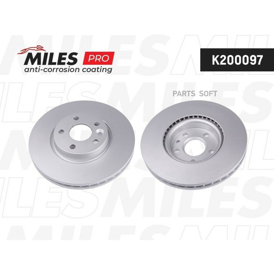 MILES K200097 Диск тормозной FORD S-MAX 06-/MONDEO IV -05.07/VOLVO S60/S80/XC70 06- передний ()