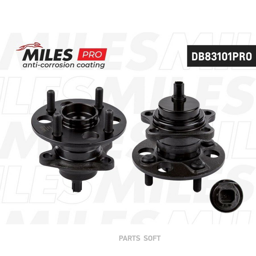 MILES DB83101PRO Ступица с подшипником задняя +ABS TOYOTA YARIS I-III 99- . ()