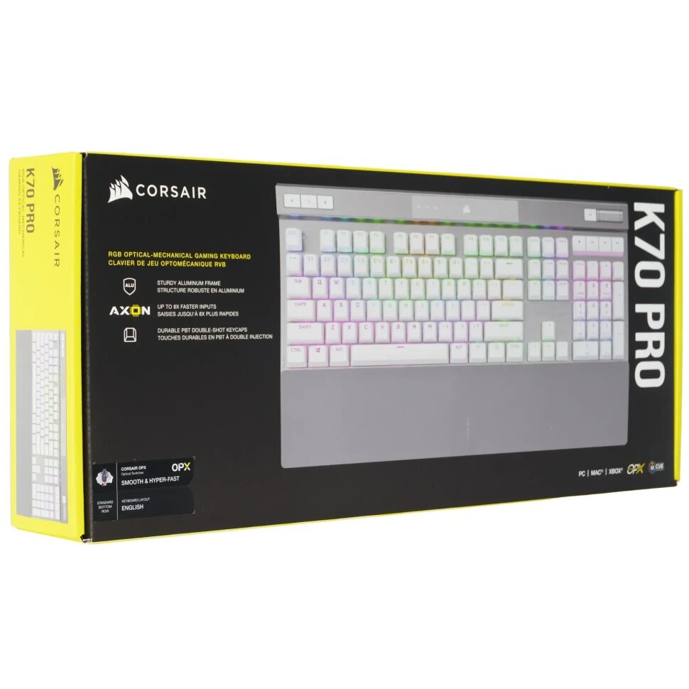 Клавиатура проводная Corsair K70 PRO, оптомеханическая, Corsair OPX