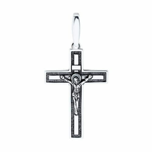 Подвеска, серебро, 925 проба, оксидирование