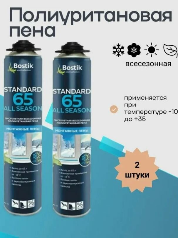 Пена монтажная всесезонная BOSTIK Standard 65