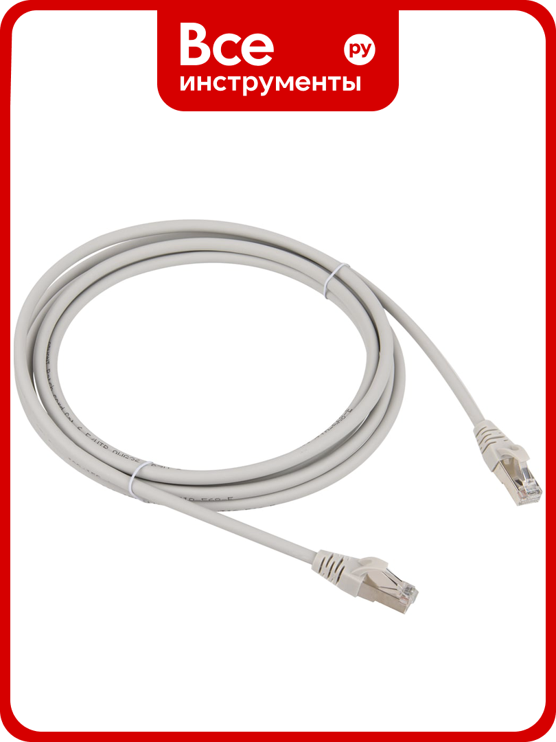 Патч-корд Advant Ethernet CAT6, 2xRJ45, FTP, 4 пары (AWG26), оболочка LSZH, длина 2 м, цвет: серый ADV6-FPC02-LG