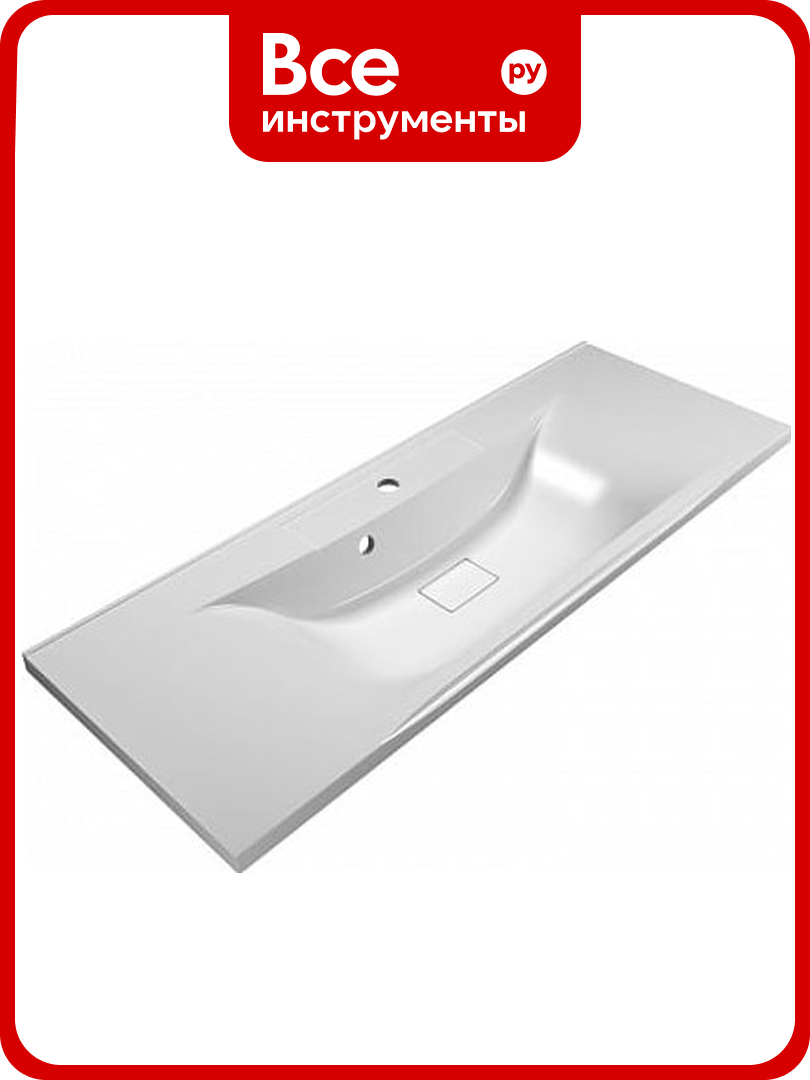 Раковина BelBagno MARINO BB1100/450-LV-MR-PR, литьевой мрамор, прямоугольная, белая