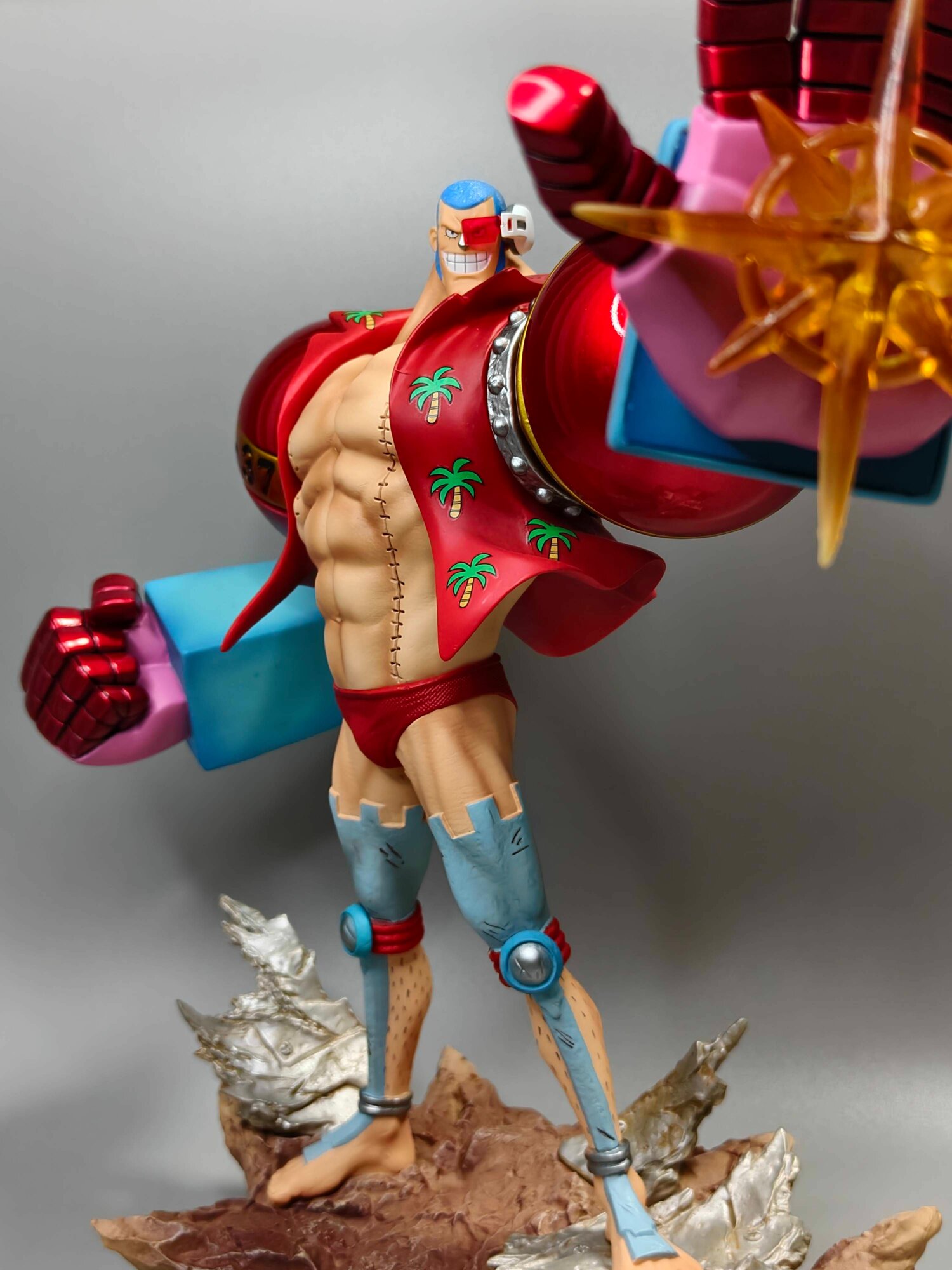 Аниме фигурка Ван-Пис/One Piece, Franky/Франки(Поставляется со сменной головкой)