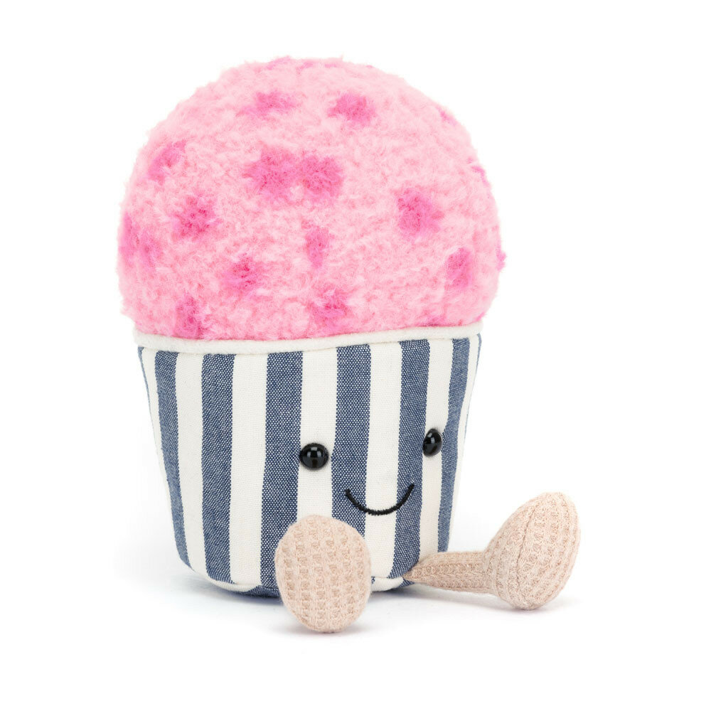 Мягкая игрушка Jellycat - Веселое клубничное мороженое, 16 см - A6GEL
