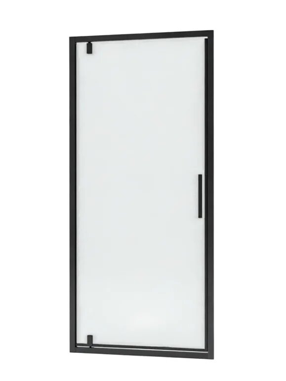 Душевая дверь Veconi P30 B, 700x1900, черный матовый, стекло прозрачное