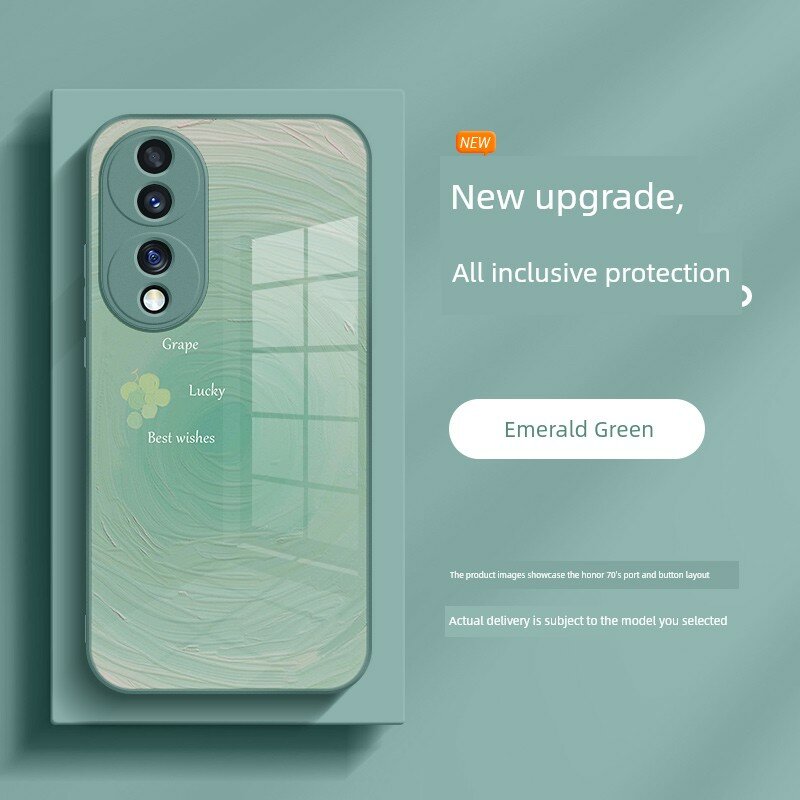 Чехол для Honor Magic6 с изображением винограда, зеленый эмеральд, модель Magic6