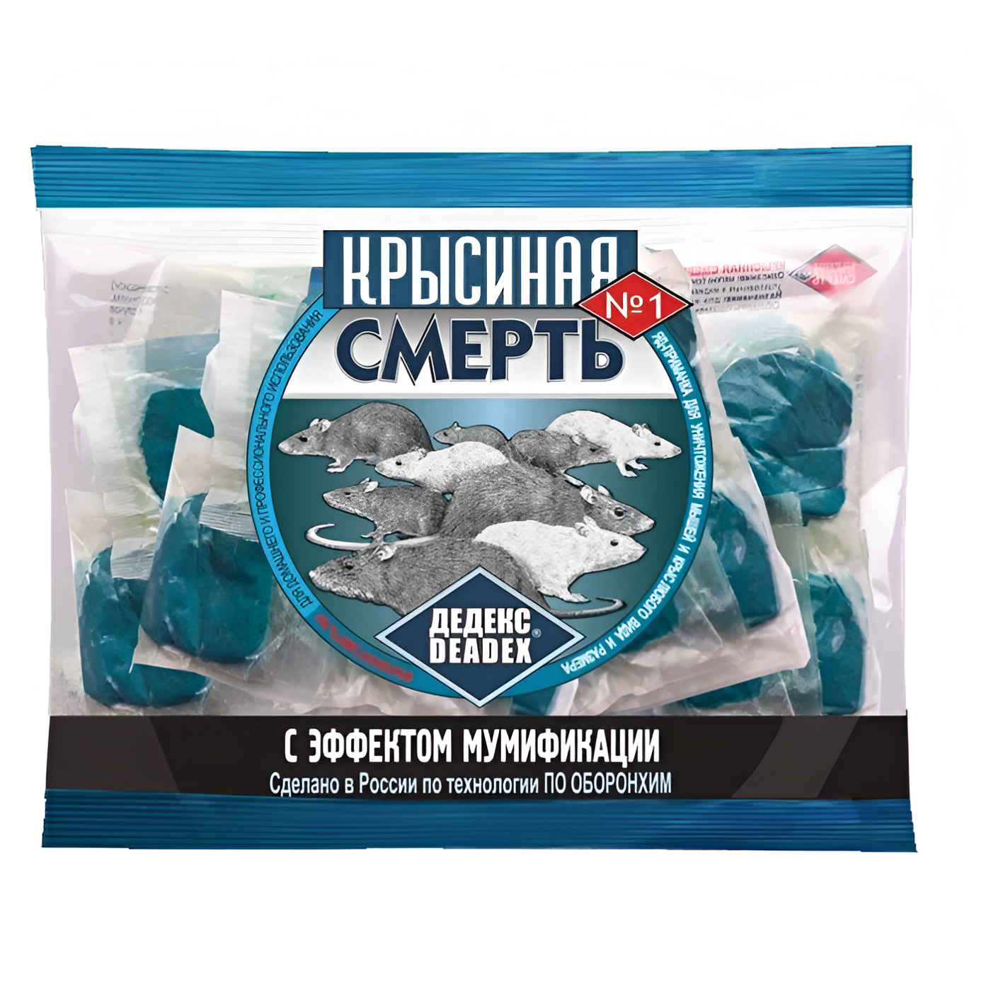 Брикет тестовый от грызунов 200 г Дохс "Крысиная смерть"