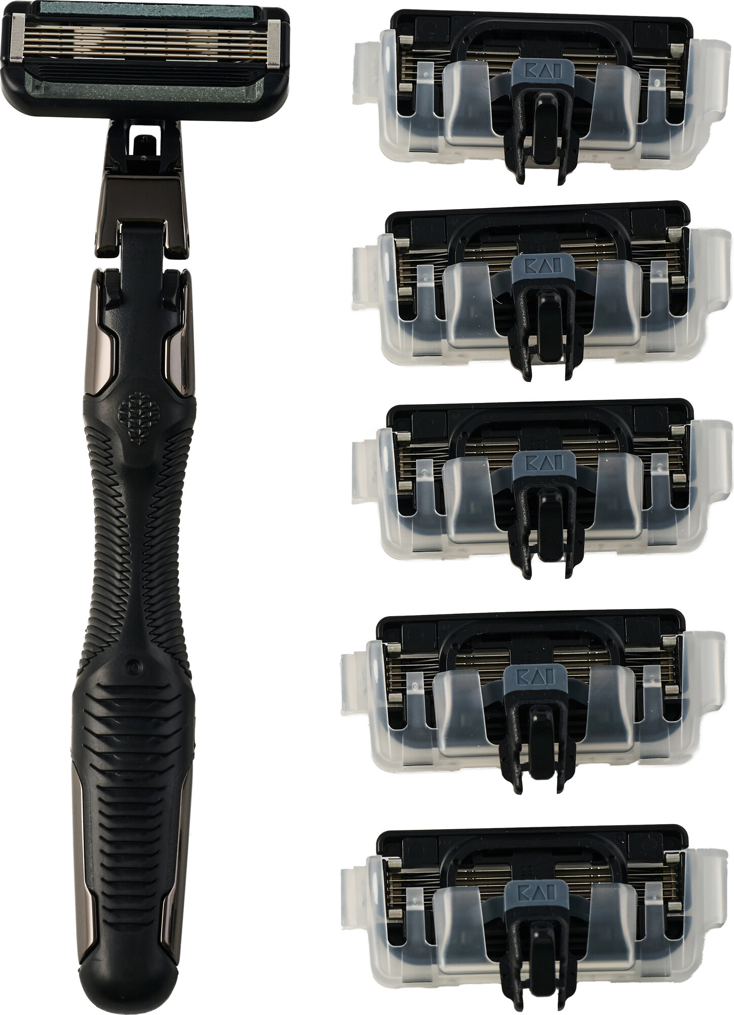 AUGER Бритвенный станок с 5 лезвиями и 6 сменных кассет Auger Set With Holder 6 Blades 100ml
