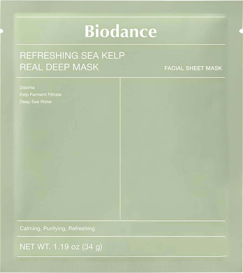 Biodance Успокаивающая гидрогелевая маска с водорослями Refreshing Sea Kelp Real Deep Mask 60ml