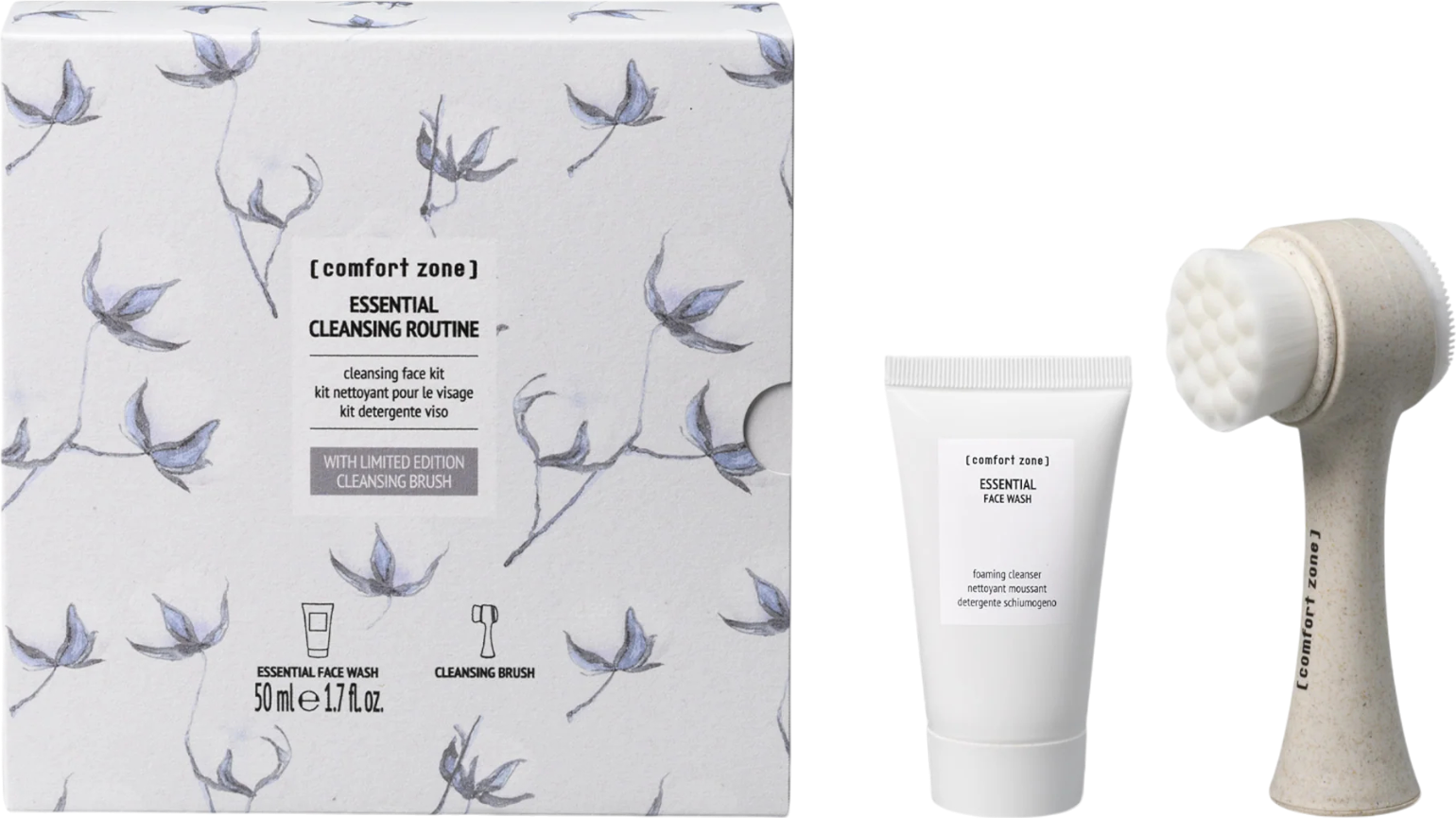 Comfort Zone Набор "Идеальное очищение" Essential Cleansing Routine 4*5ml+1 шт.
