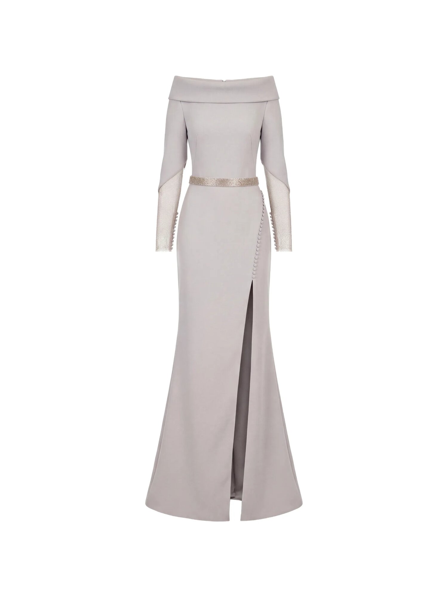 Платье Off-the-shoulder mermaid side-slit gown
