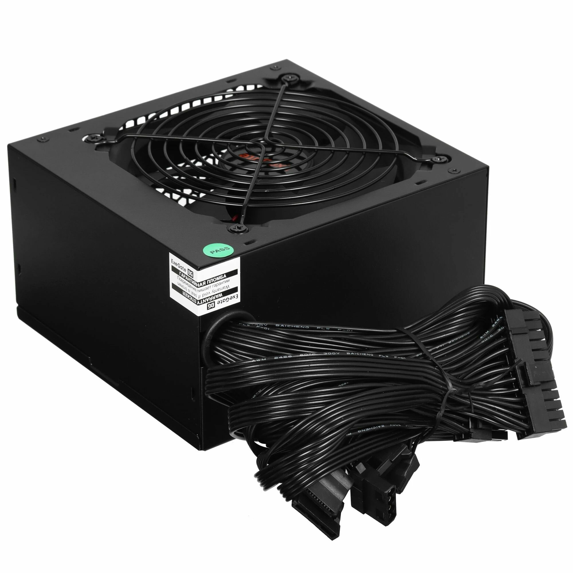 Блок питания ExeGate 80 PLUS Bronze 400PPH OEM 80 Plus Bronze (EX292159RUS-OEM) черный - ATX 20+4 пин, 4 pin + 4 pin CPU, 5 SATA, 2 x 6+2 pin PCI-E