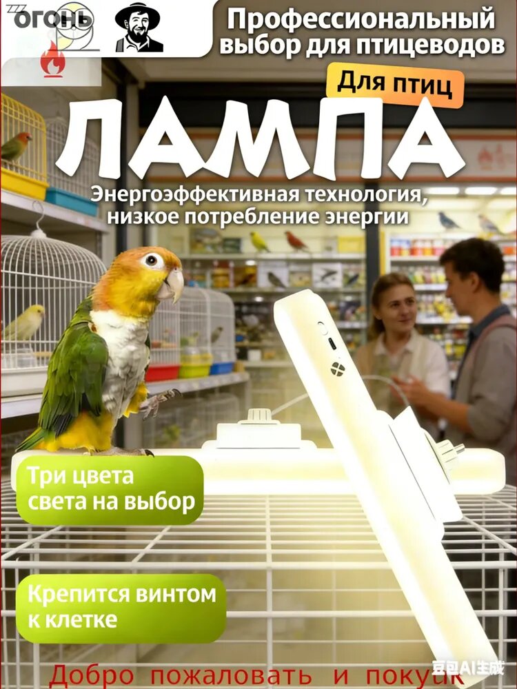 Птичий фонарь с магнитной установкой датчика зарядки на 3 режима