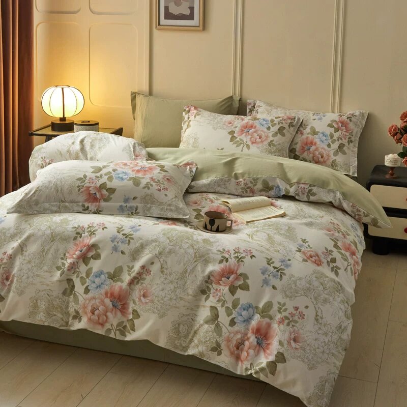 Комплект постельного белья Herrani Home Textiles класса А из утолщенного хлопка с начесом, четыре предмета, 100%