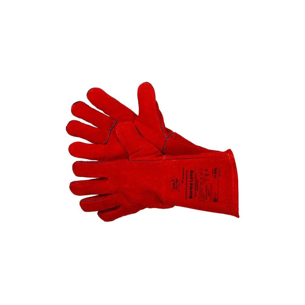 Краги спилковые GOLD MANIBUS Norma Long оранжевые Cowsplit Leather Welding Gloves р.11 (XXL) 12/60 GM-1011LT-4011