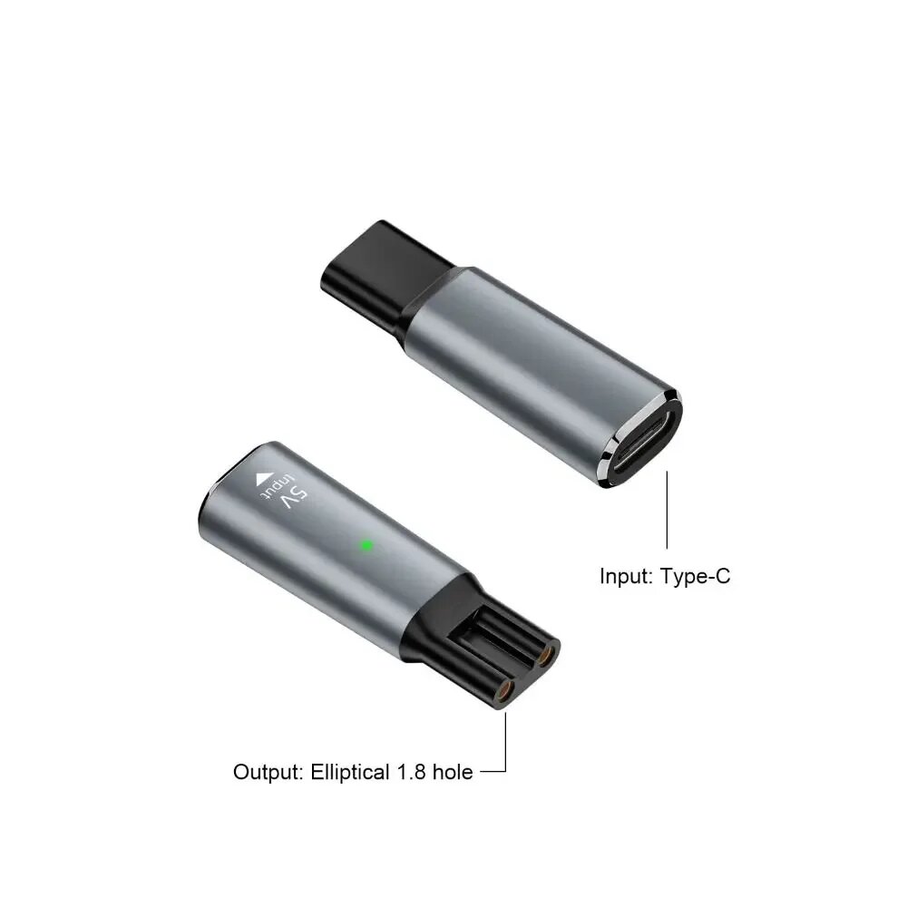 Type-C адаптер питания 5V Elliptic Grey для бритвы